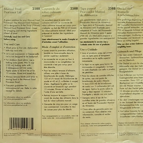 Pampered Chef | Kitchen | Euc Pampered Chef Manuel Food Processor And ...